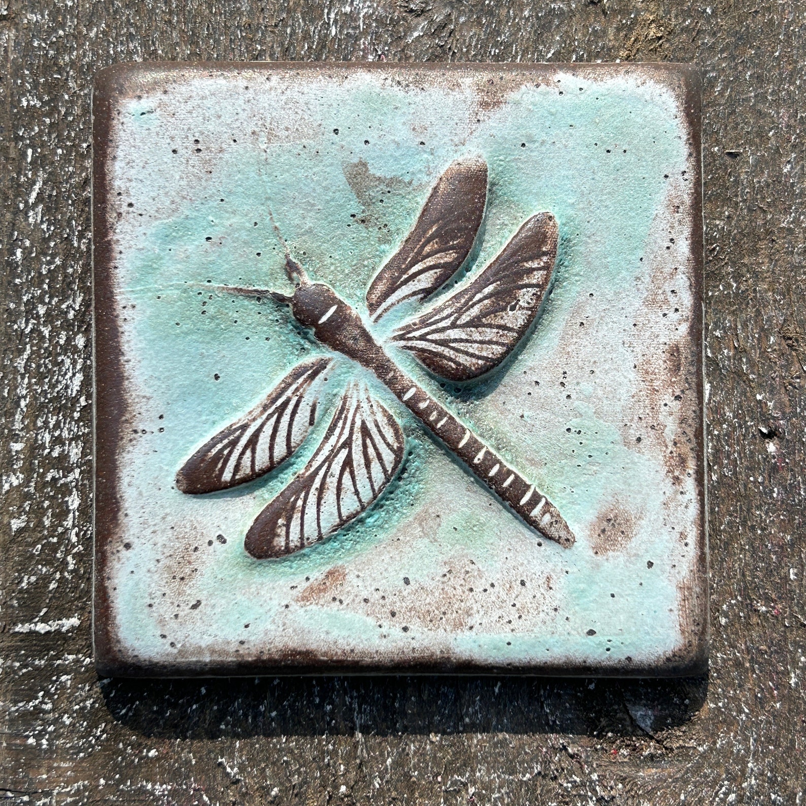Artifact Dragonfly Tile-artisan Handmade Tile-3 Inch Tile-75mm Tile ...