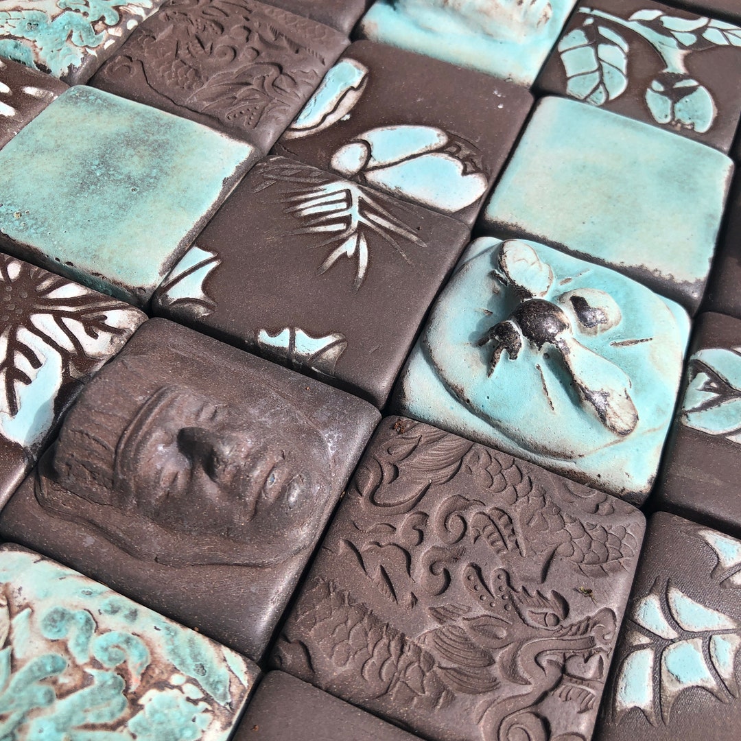 Sea Shells 'artifact' Mosaic Handmade Tiles-design Your Own Mosaic ...