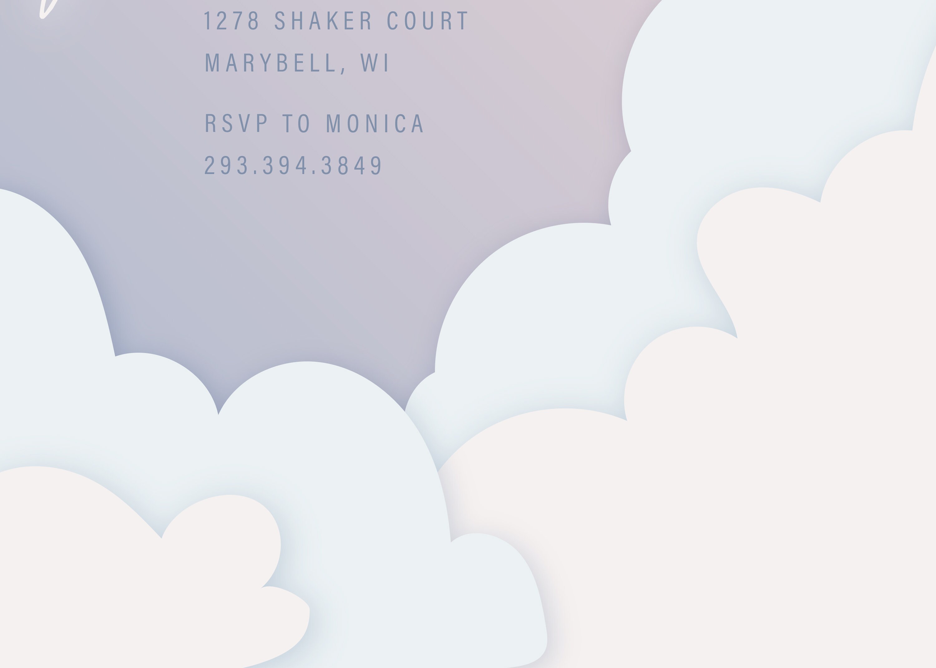 Printable Neon Cloud Birthday Invitation - Editable - Dream - Sleepover ...