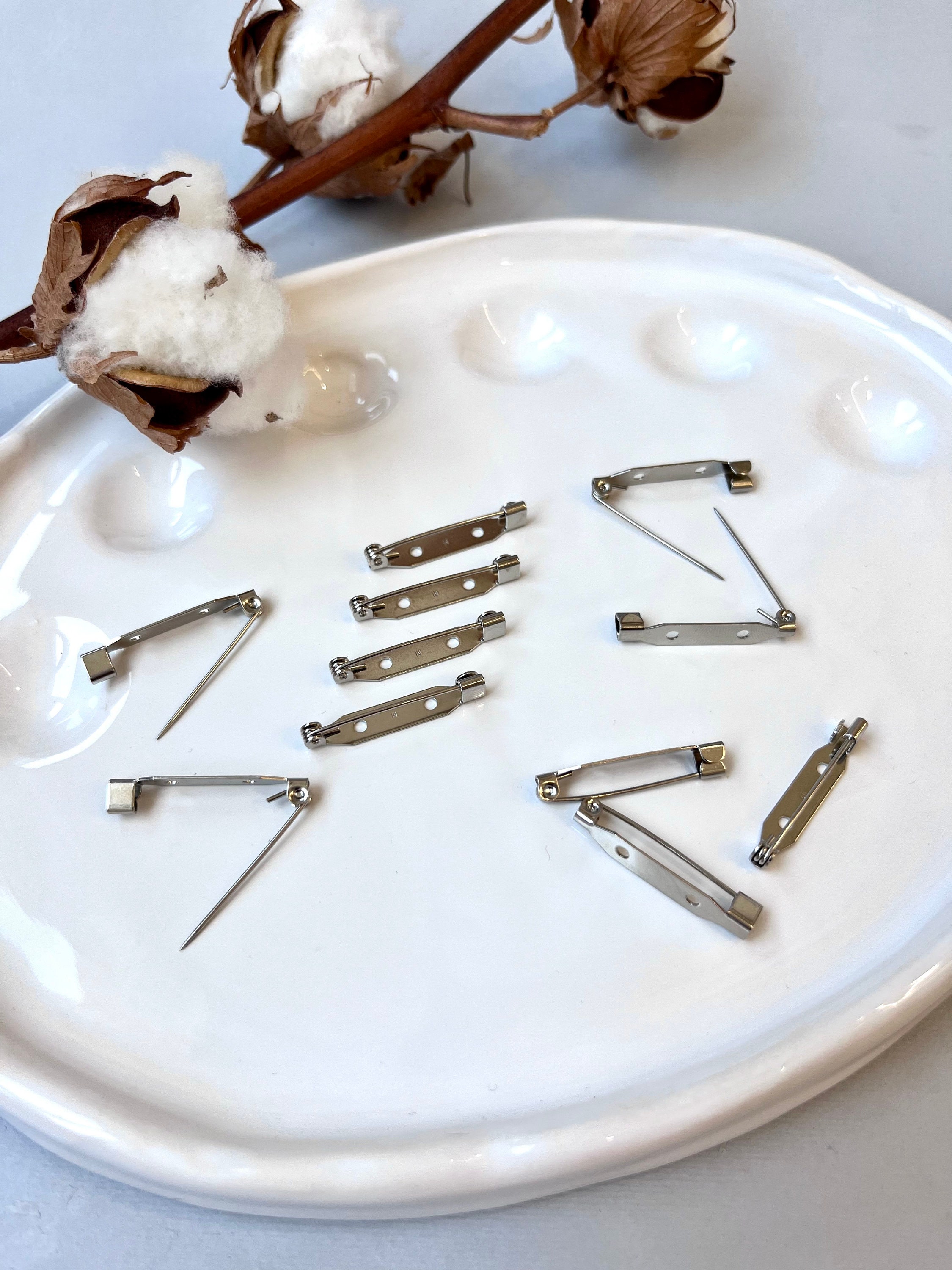 Set of 20 Pins 30 Mm in Silvery Color. Japanese Pins of High Quality ...