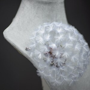 Pin Brooch Dandelion White Dandelion Jewellery Textile - Etsy