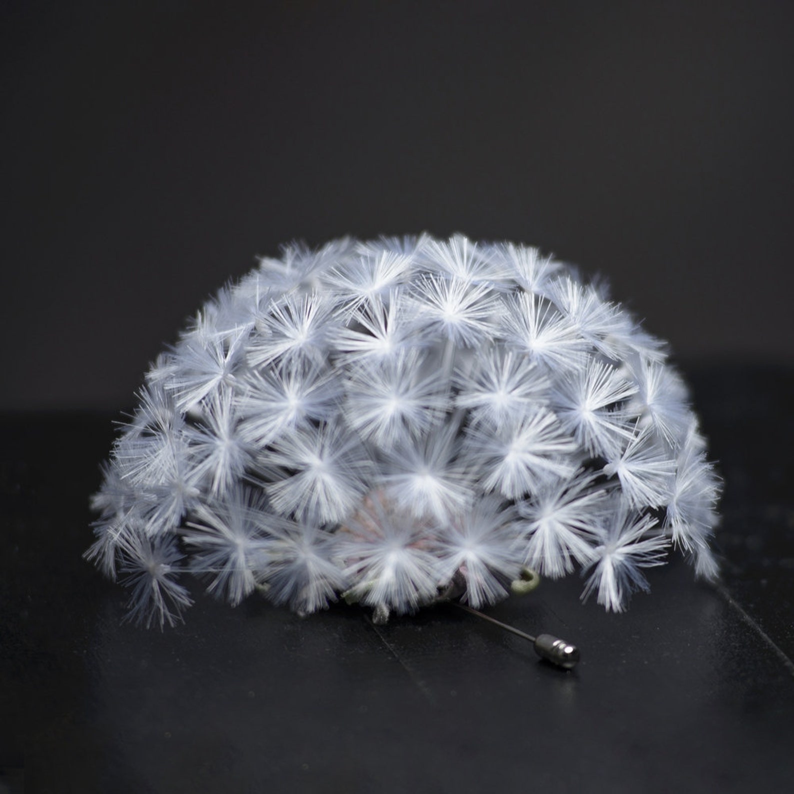 Pin Brooch Dandelion White Dandelion Jewellery Textile - Etsy