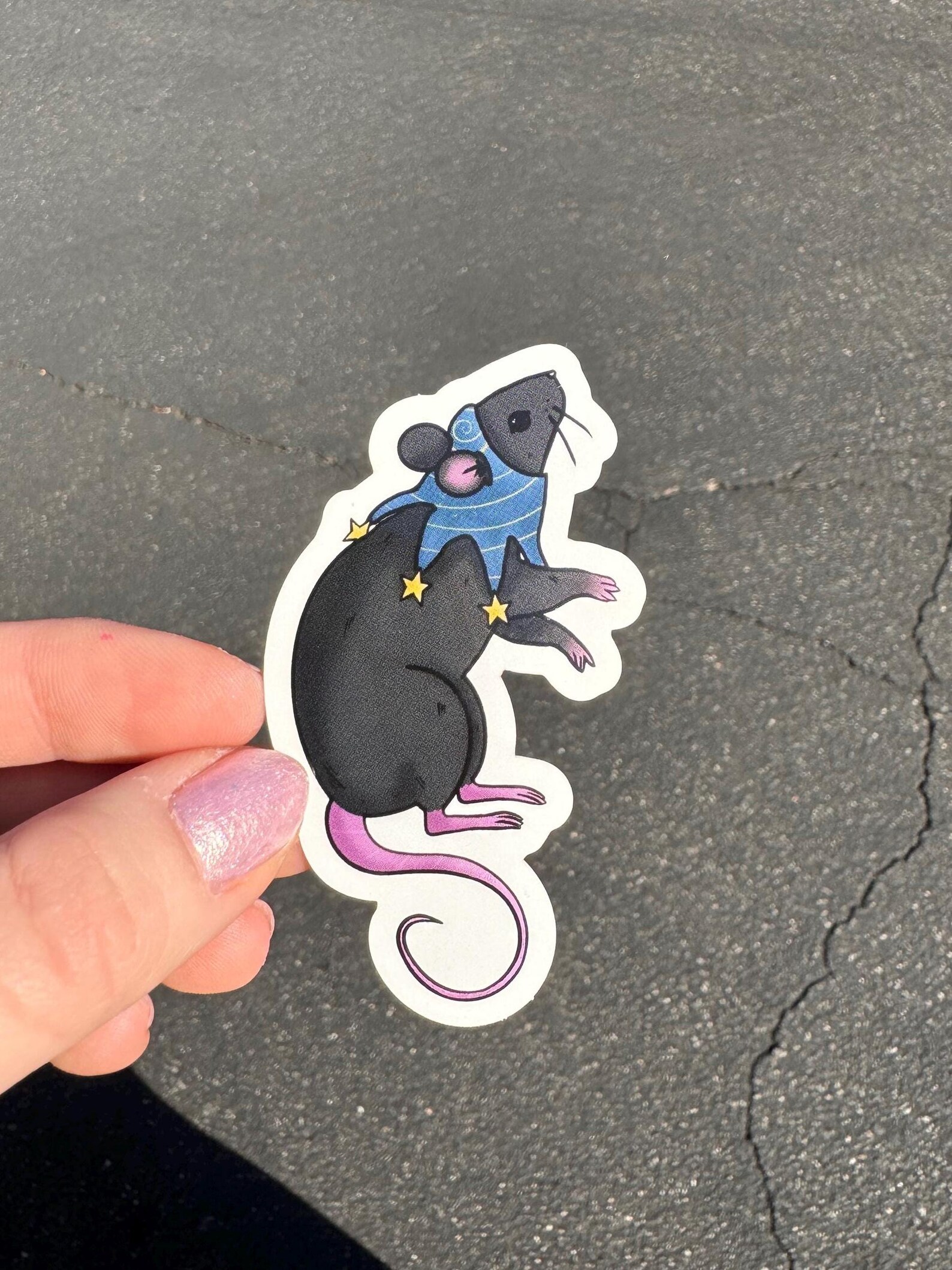 Jester Rat Vinyl Sticker - Etsy