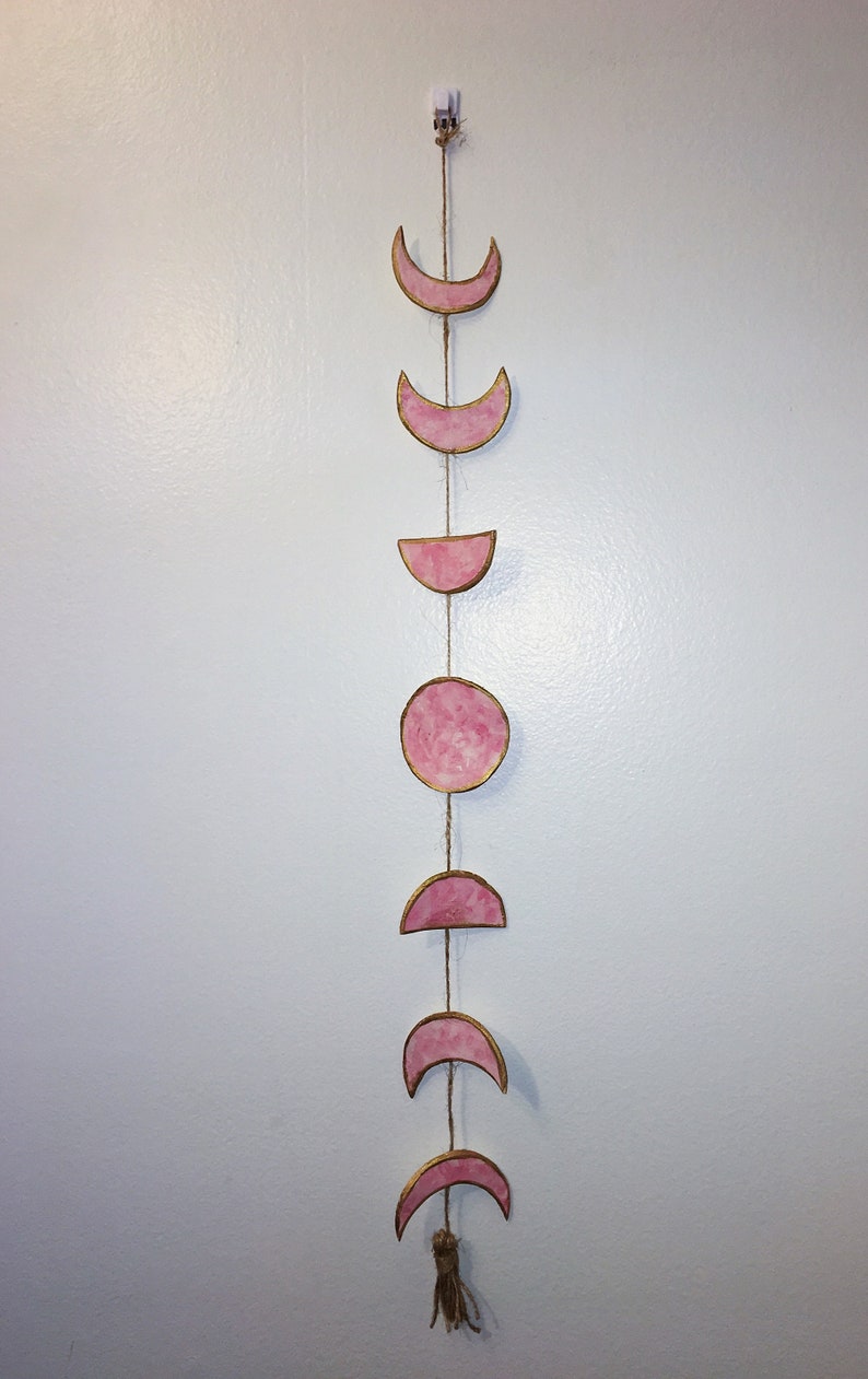 Moon Phases Wall Hanging • Handmade Watercolor Moon Totem - Etsy