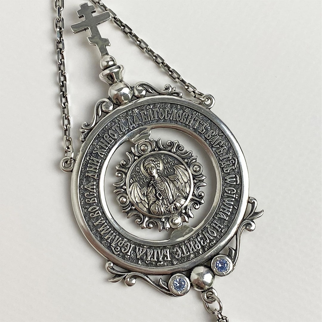 Silver Guardian Angel Driver's Pendant, Orthodox Pendant for Car ...