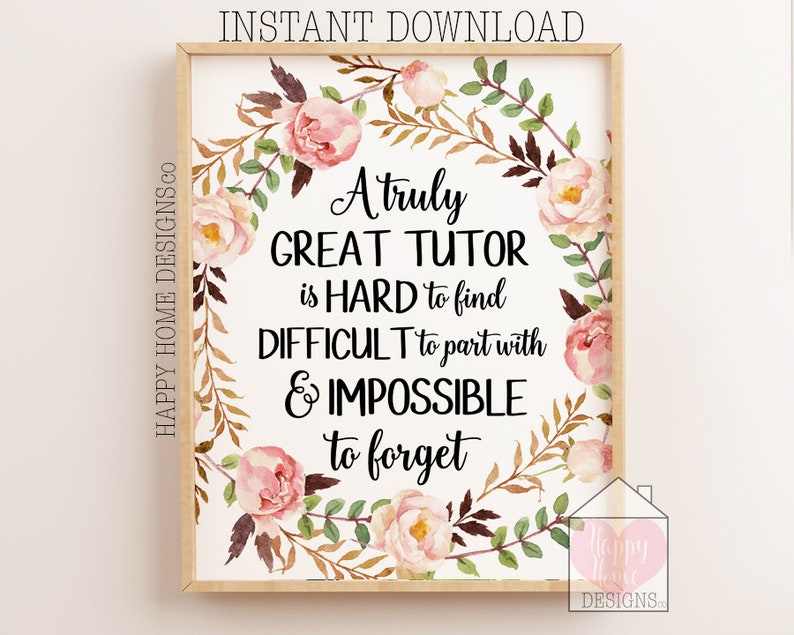 Tutor Gift Tutor Print Gift for Tutor A Truly Great Tutor - Etsy