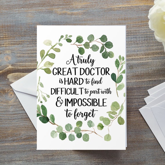 Card for Doctor Doctor Retirement Card Doctor Leaving Card - Etsy