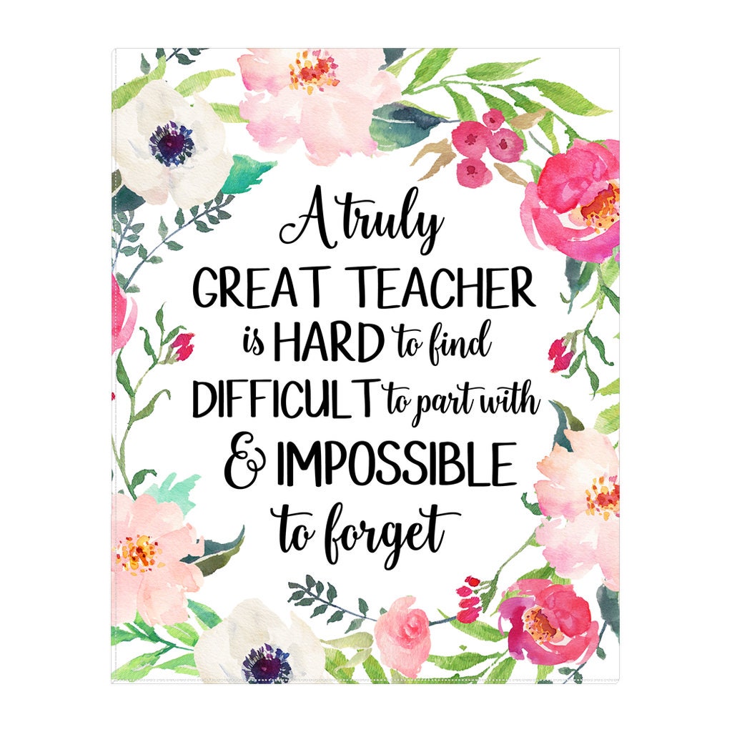 A Truly Great Teacher is Hard to Find Gift for Teacher - Etsy UK