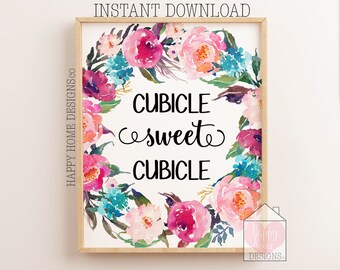 Cubicle Sign Print - Etsy