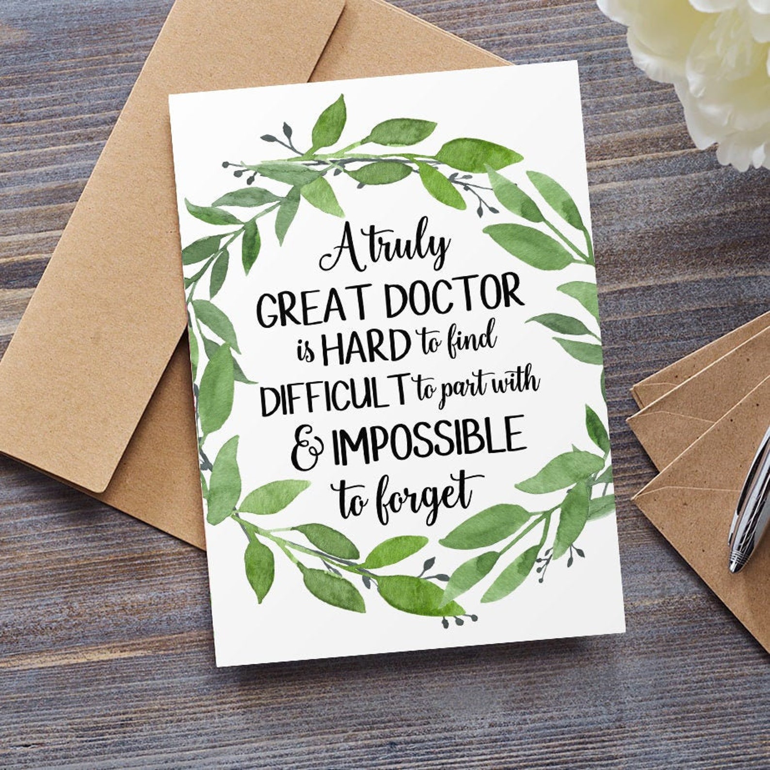 Doctor Card A Truly Great Doctor is Hard to Find Farewell - Etsy UK