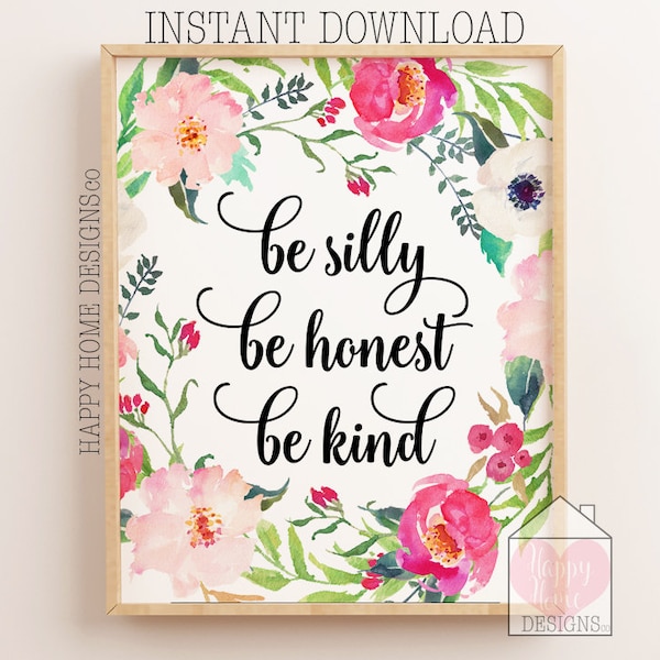 Be Silly Be Honest - Etsy