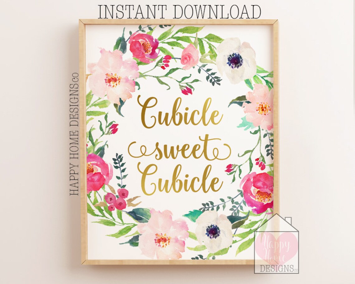 Cubicle Wall Decor Cubicle Sign Cubicle Sweet Cubicle | Etsy
