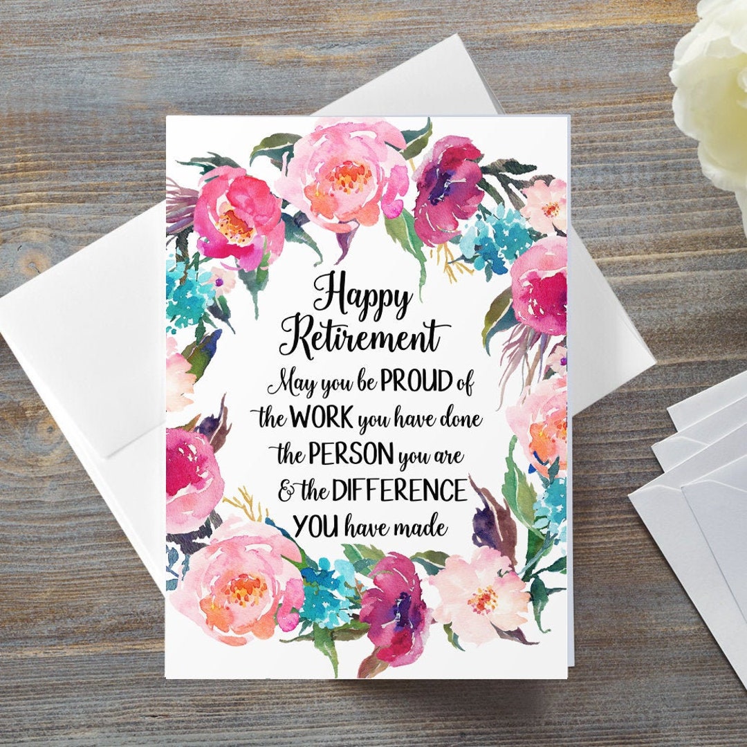 Happy Retirement Card, for Women, Leaving Work Card, Retiring Coworker ...
