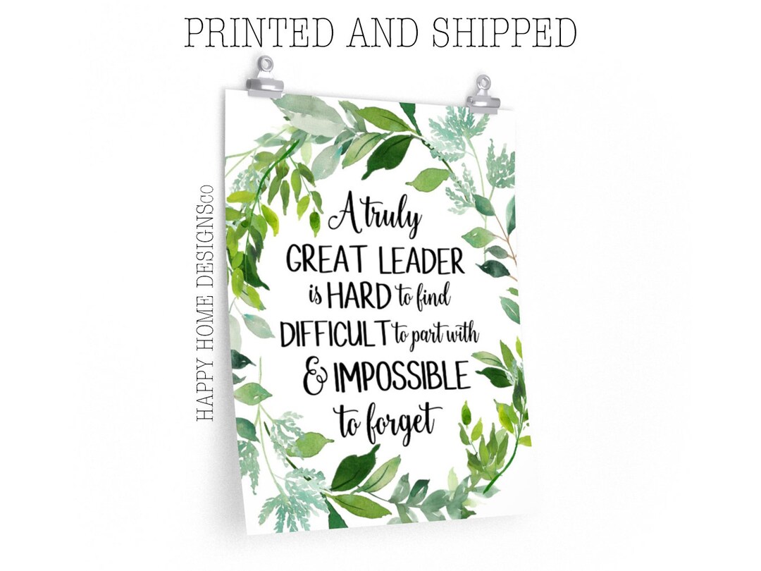 Leader Gift, Leader Print, Leader Poster, Leader Leaving Gift, Gift for ...