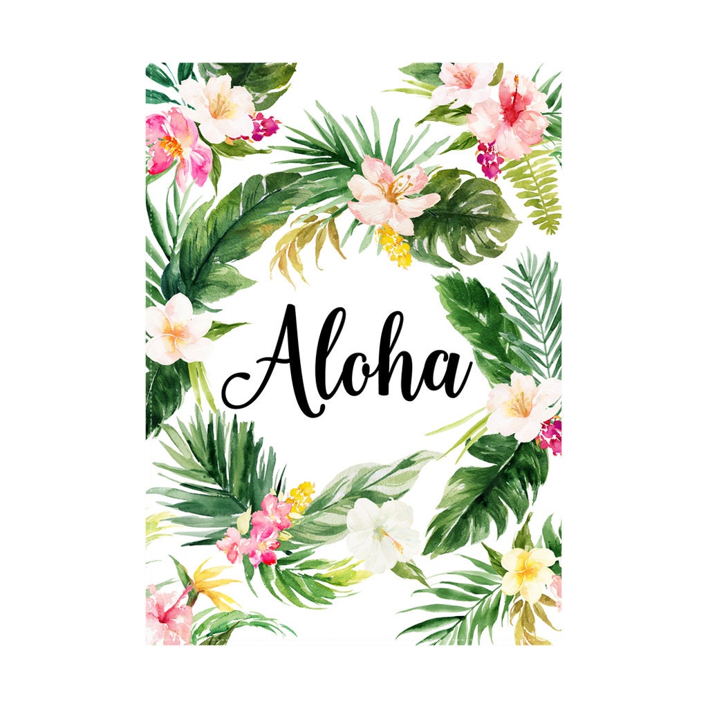 Aloha Canvas Aloha Print Aloha Wall Art Aloha Sign | Etsy