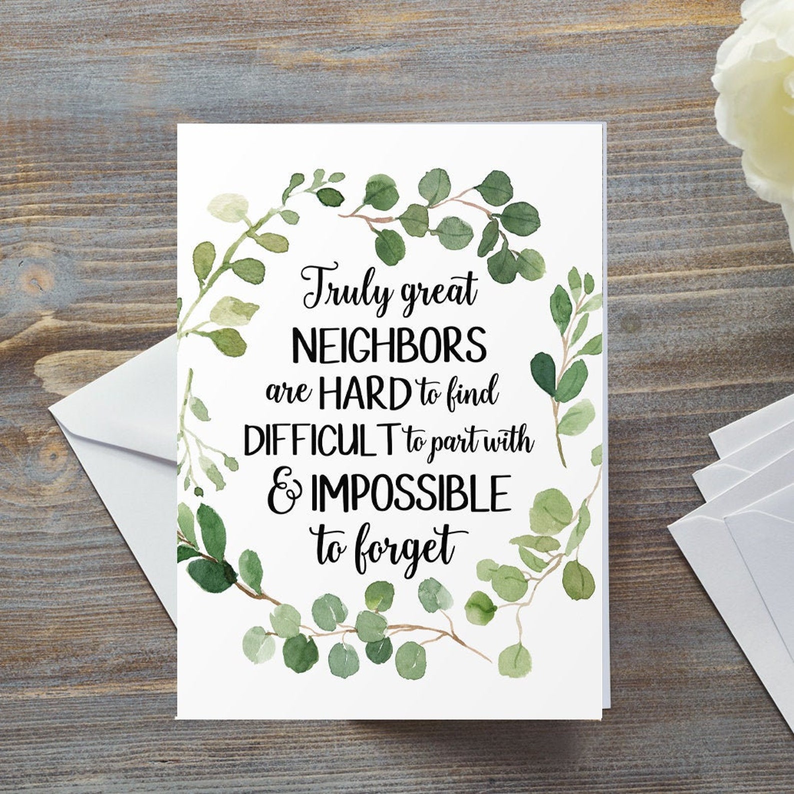 Neighbors Moving Away Card, Moving House Card, Truly Great Neighbors ...