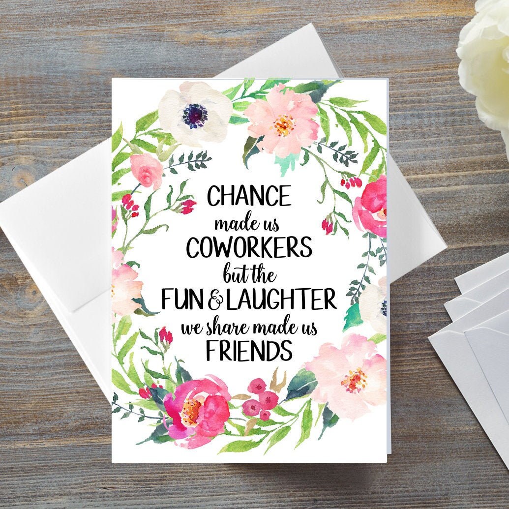 Card for Coworker Chance Made Us Coworkers Card Coworker - Etsy UK