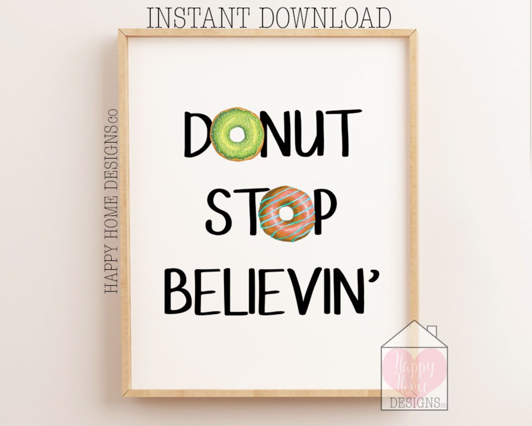 Funny Donut Quotes for Donut Wall, Funny Quote Prints, Funny Wall Art ...