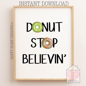 Funny Donut Quotes for Donut Wall, Funny Quote Prints, Funny Wall Art ...