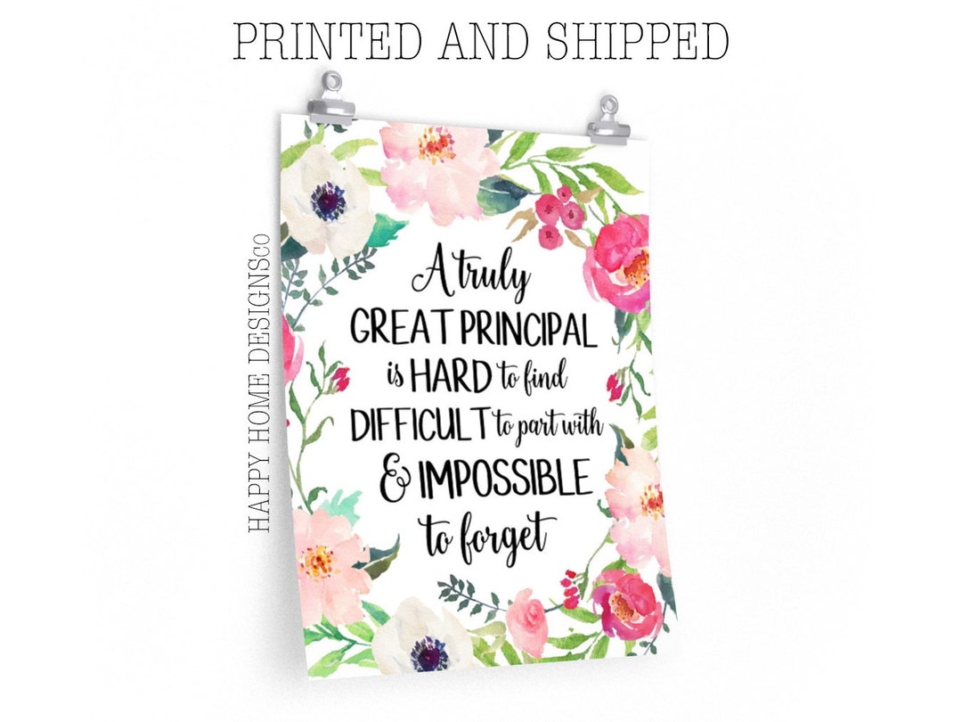 Principal Gift, Principal Print, Retirement Gift, A Truly Great ...