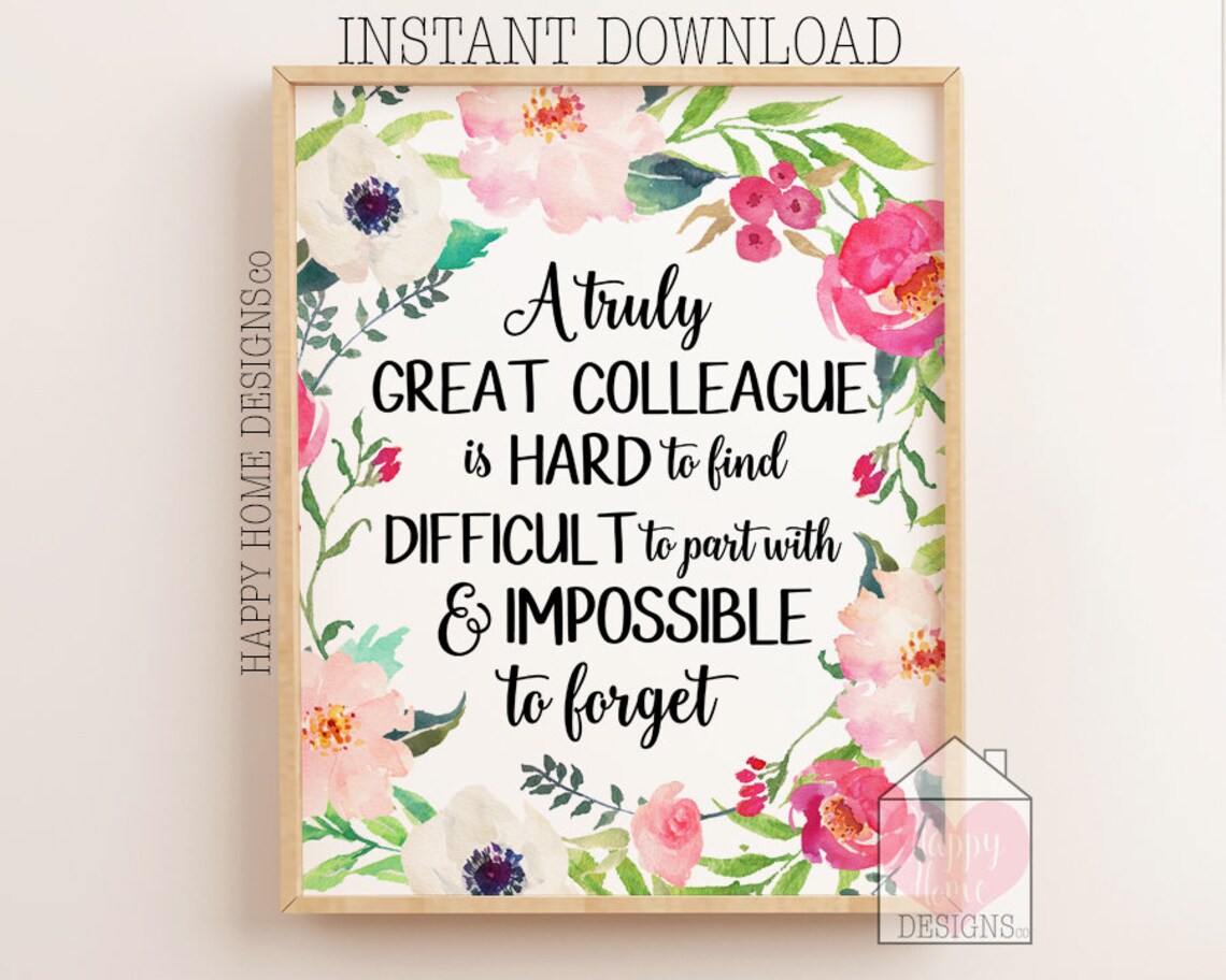 Colleague Gift Colleague Print A Truly Great Colleague is - Etsy