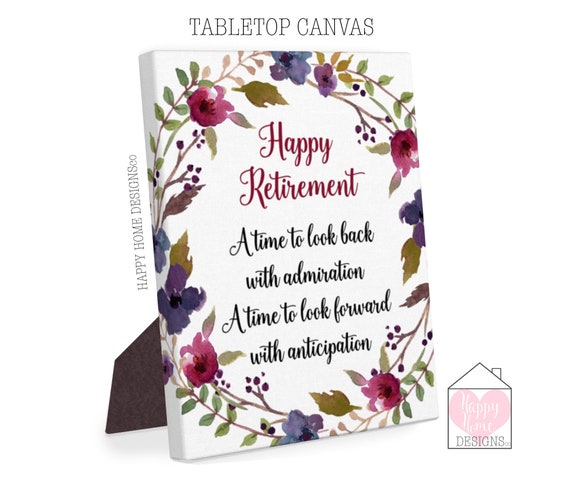 Retirement Gifts Retirement Canvas Sign Retirement Quotes | Etsy