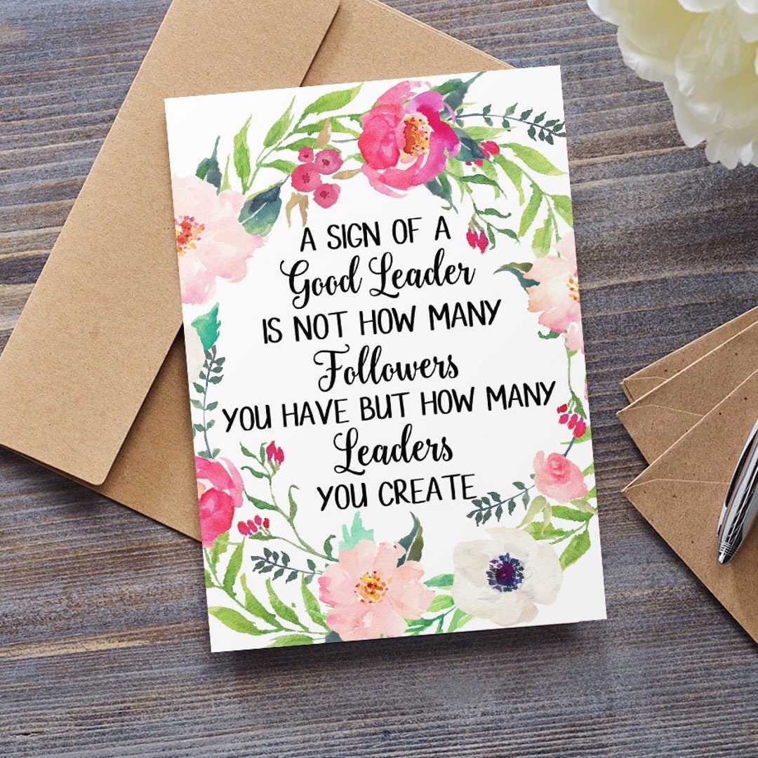 Leader Card, A Sign of A Good Leader is Not How Many Followers You Have ...