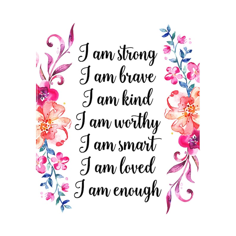 I Am Enough Canvas Print I Am Strong Print I Am Brave I Am - Etsy UK