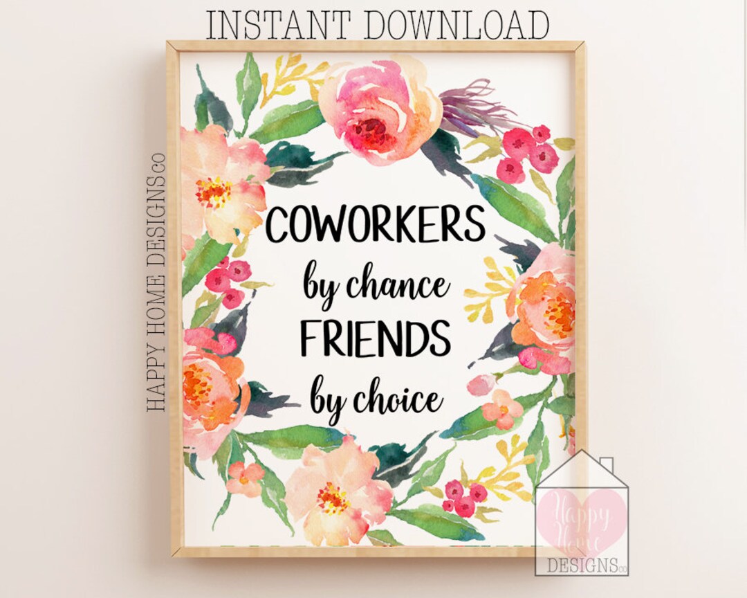 Coworkers by Chance, Friends by Choice, Coworker Gift, Coworker Leaving ...