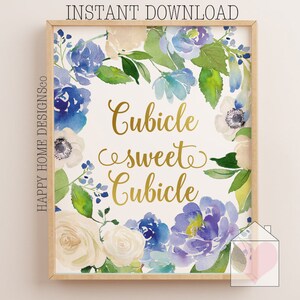 Cubicle Sweet Cubicle Printable Cubicle Wall Art Office - Etsy