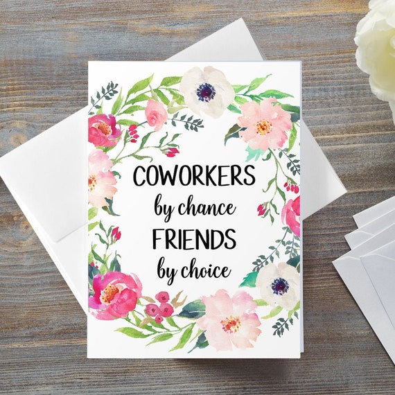 Card for Coworker Coworker Leaving Card Coworkers by Chance | Etsy