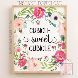 Cubicle Decor Cubicle Wall Art Cubical Print Cubicle Sign - Etsy