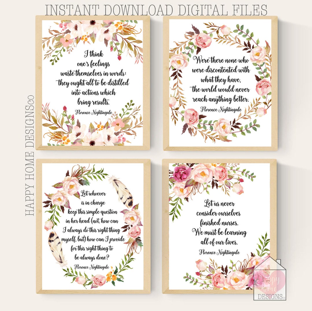 Florence Nightingale Quotes, Printable Nurse Quotes, Nurse Prints ...