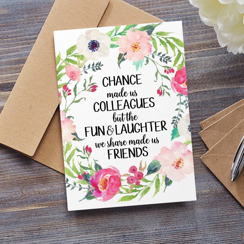 Colleague Leaving Card Farewell Card Leaving Work Card - Etsy UK