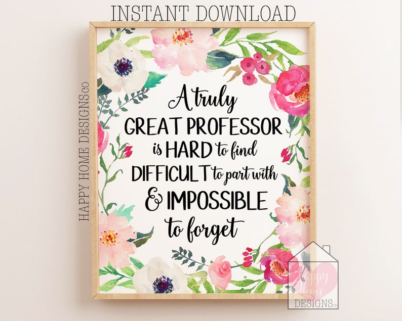 Gift for Professor Professor Printable A Truly Great - Etsy