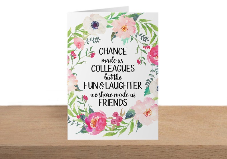 Colleague Leaving Card Farewell Card Leaving Work Card - Etsy UK