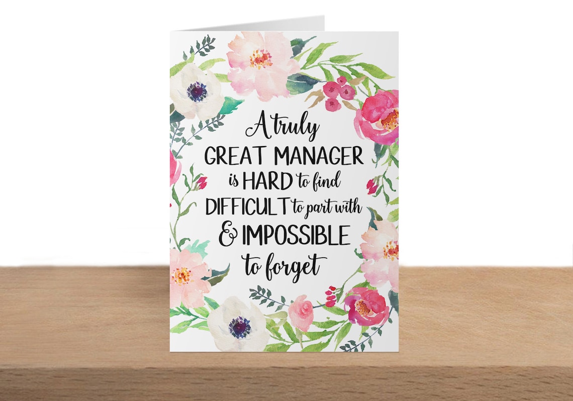 Card for Manager A Truly Great Manager is Hard to Find - Etsy UK