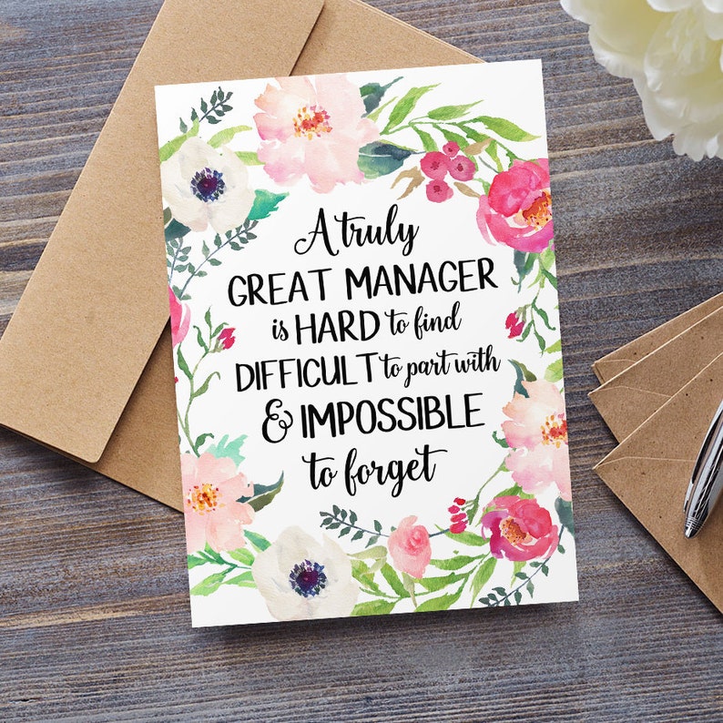 Card for Manager A Truly Great Manager is Hard to Find - Etsy UK