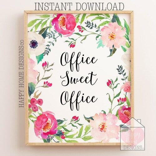 Printable Wall Art 8x10 Office Sweet Office Decor DIY Home - Etsy