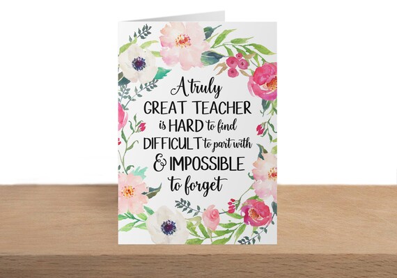 Farewell Cards For Teachers