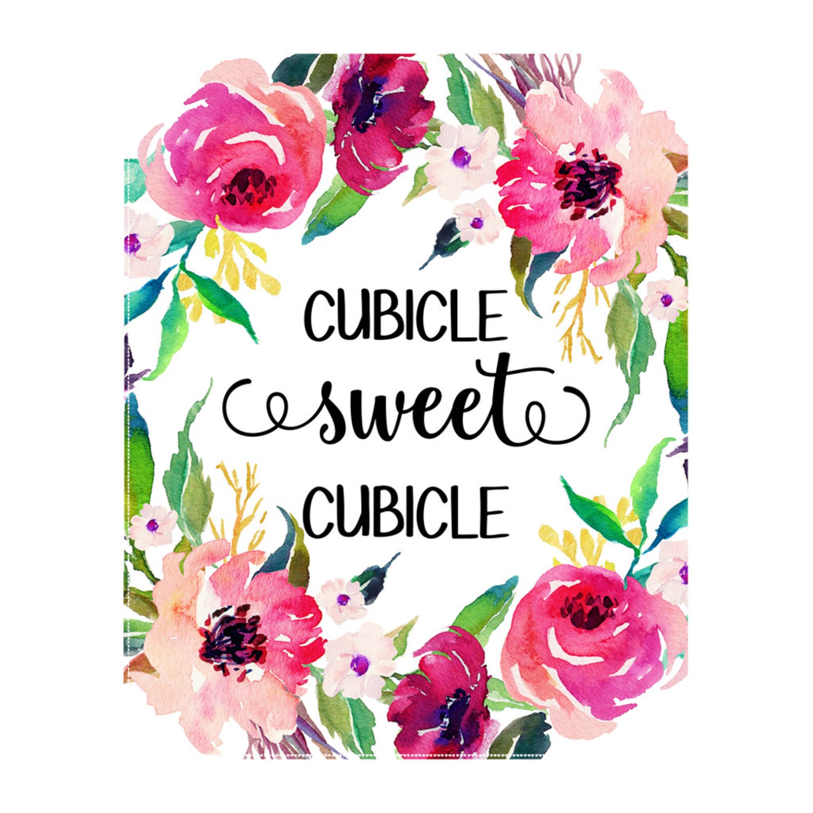 Cubicle Wall Decor Cubicle Sweet Cubicle Cubicle Canvas | Etsy