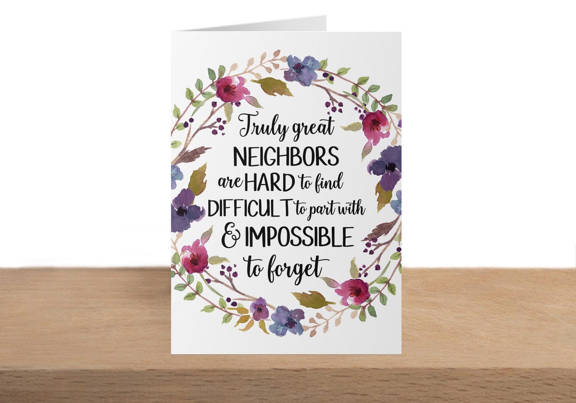 Card for Neighbors Neighbors Moving Card Farewell Neighbors - Etsy UK