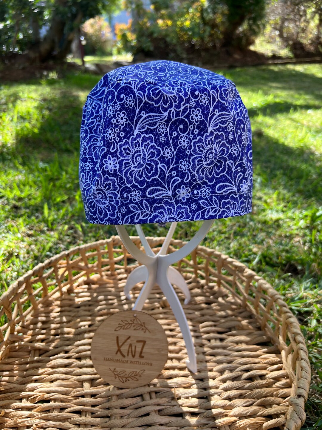 Blue Lace Surgical Scrub Hat personalised Scrub Hats, Scrub Caps ...