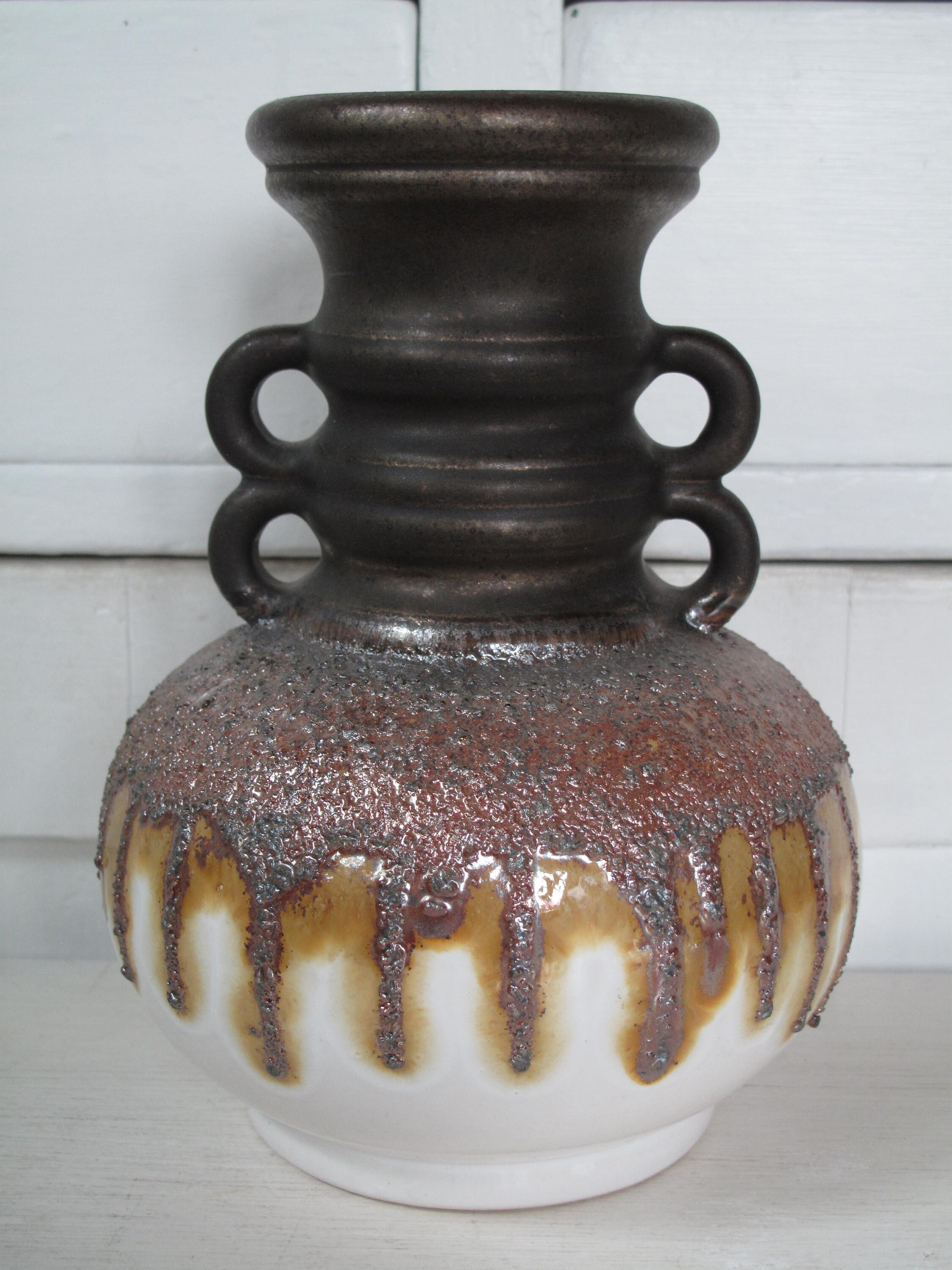 Fat Lava Mid Century Gorgeous Jarse with Handles 312-20 West - Etsy España