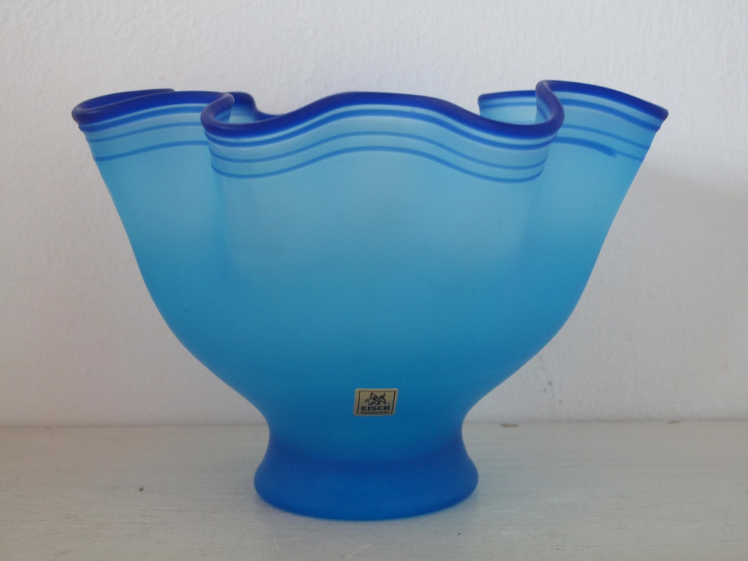 A Beautiful Design Eisch Glass Vase /shell Handmade From - Etsy