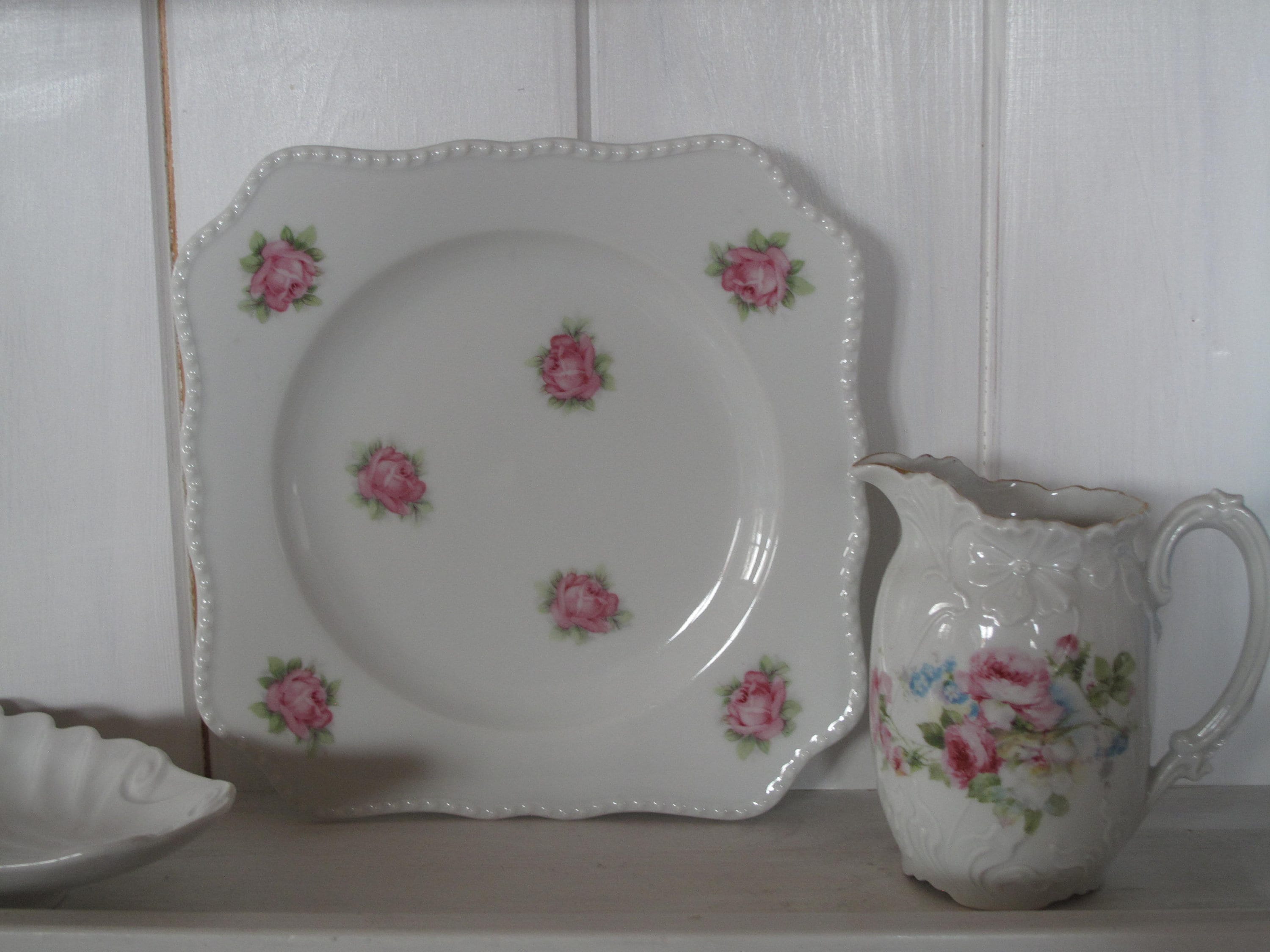 Antique Beautiful Old Pastry Plates Pearl Rim Porcelain - Etsy UK