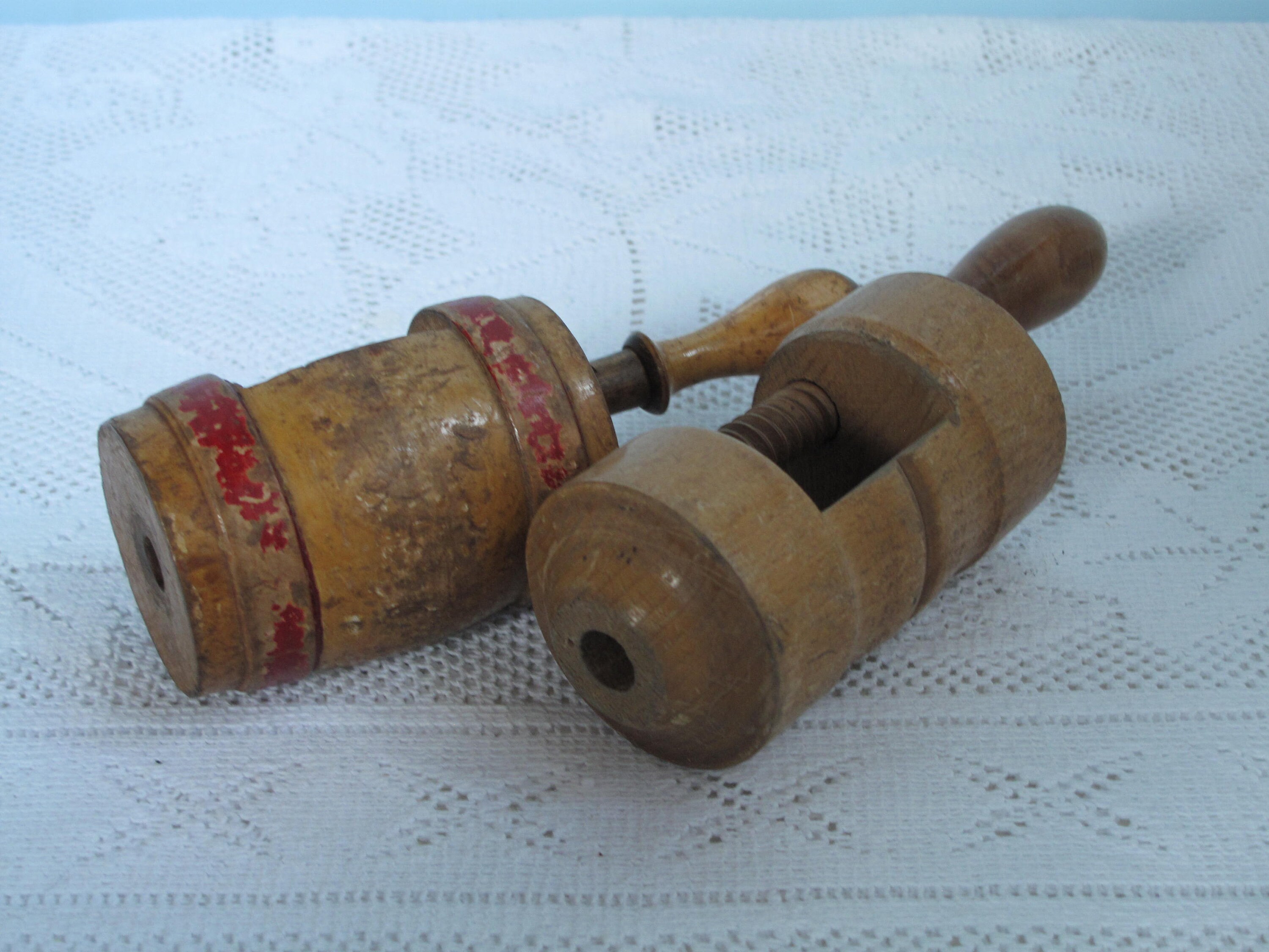 Antique Set 2x Nut Screw Nutcracker Wood Ancient Collectible | Etsy