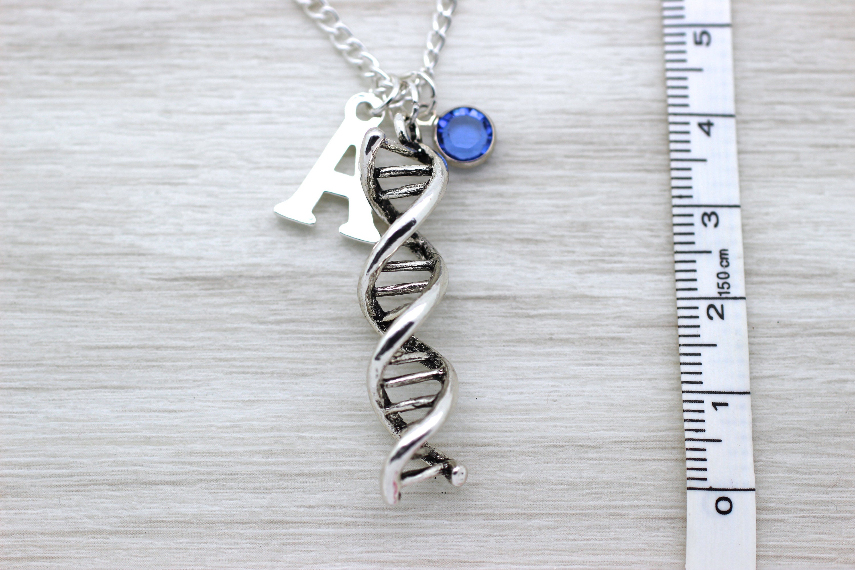DNA Helix Necklace, Family Necklace, DNA Gift, Science Gift, Biology ...