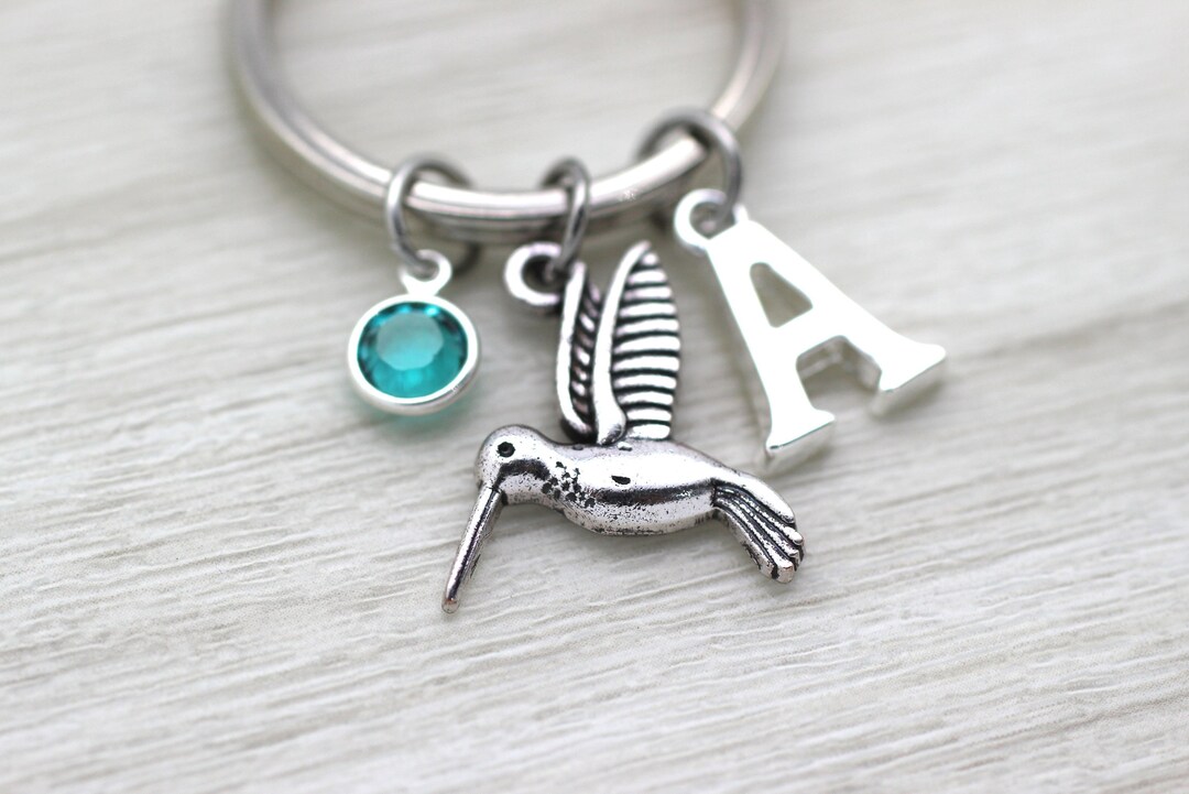 Hummingbird Keyring, Hummingbird Keychain, Bird Gift, Eternity Keyring ...