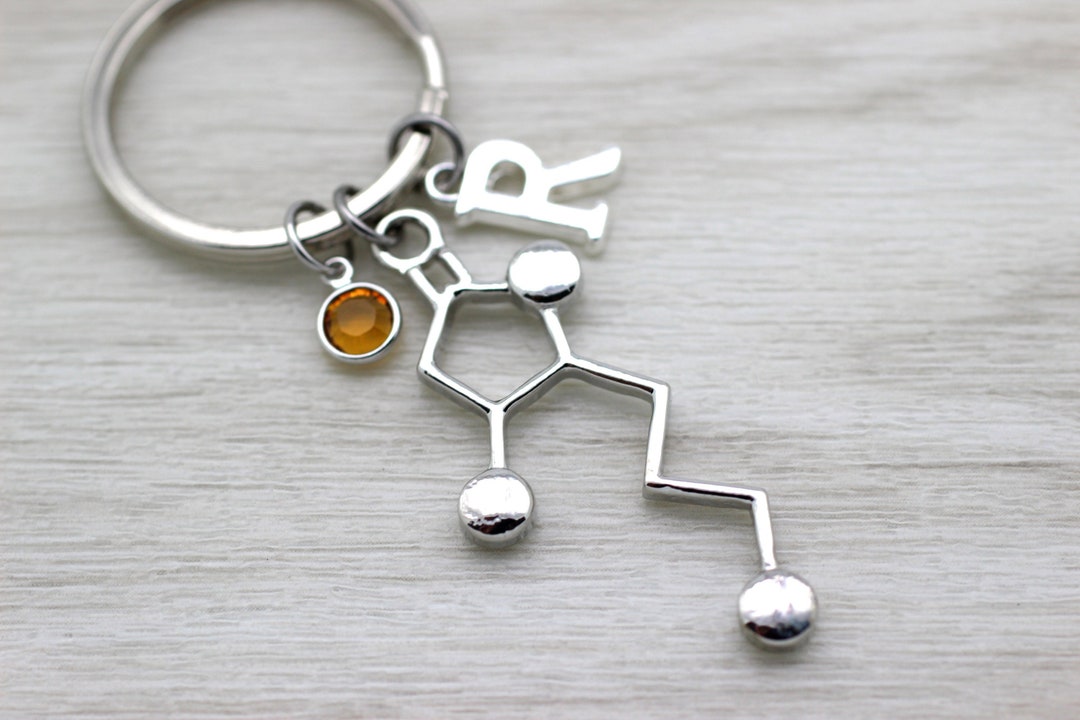 Whisky Molecule Keyring, Whiskey Keychain, Science Keychain, Molecule ...